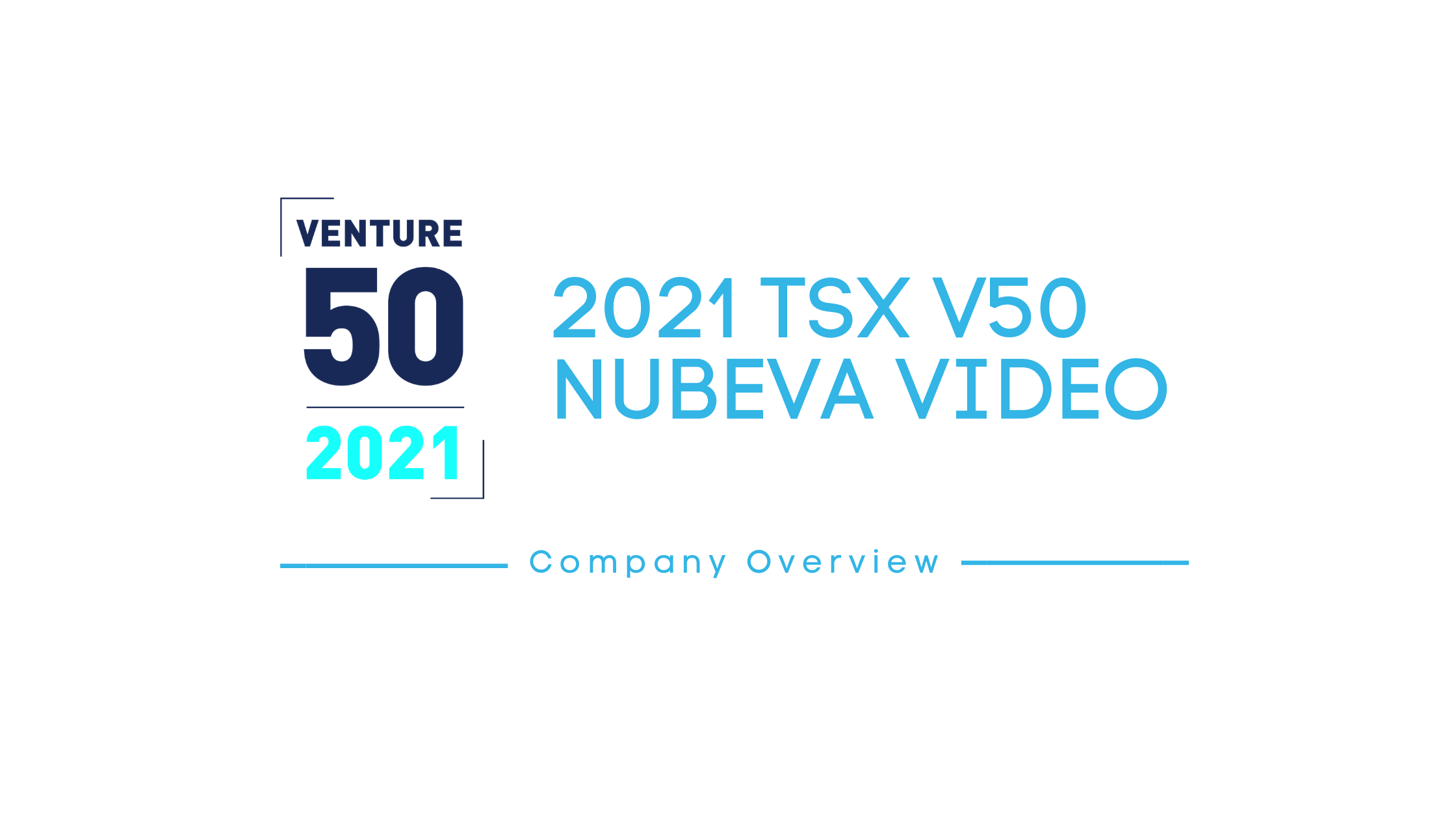 2021 TSX V50 | Nubeva Technologies 2021 TSX V50 | Nubeva Technologies